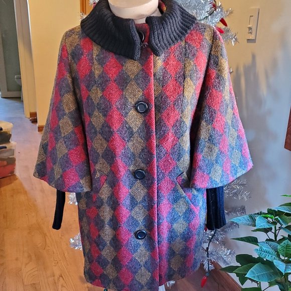 Vintage | Jackets & Coats | Vintage Wool Cape Coat | Poshmark